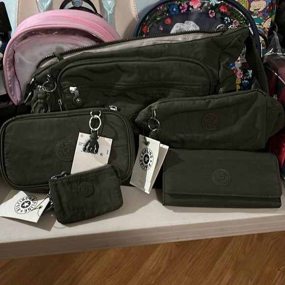 Kipling | Bags | Rand New Set Kipling Crossbody Army Green | Poshmark